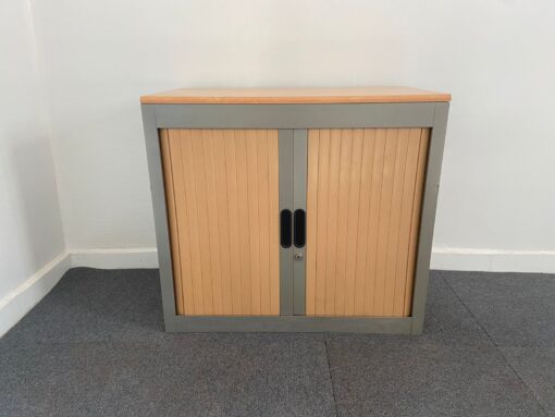 Armoire basse Steelcase bi-color finition bois - Mobilier Bureau Pro