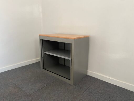 Armoire basse Steelcase bi-color finition bois - Mobilier Bureau Pro