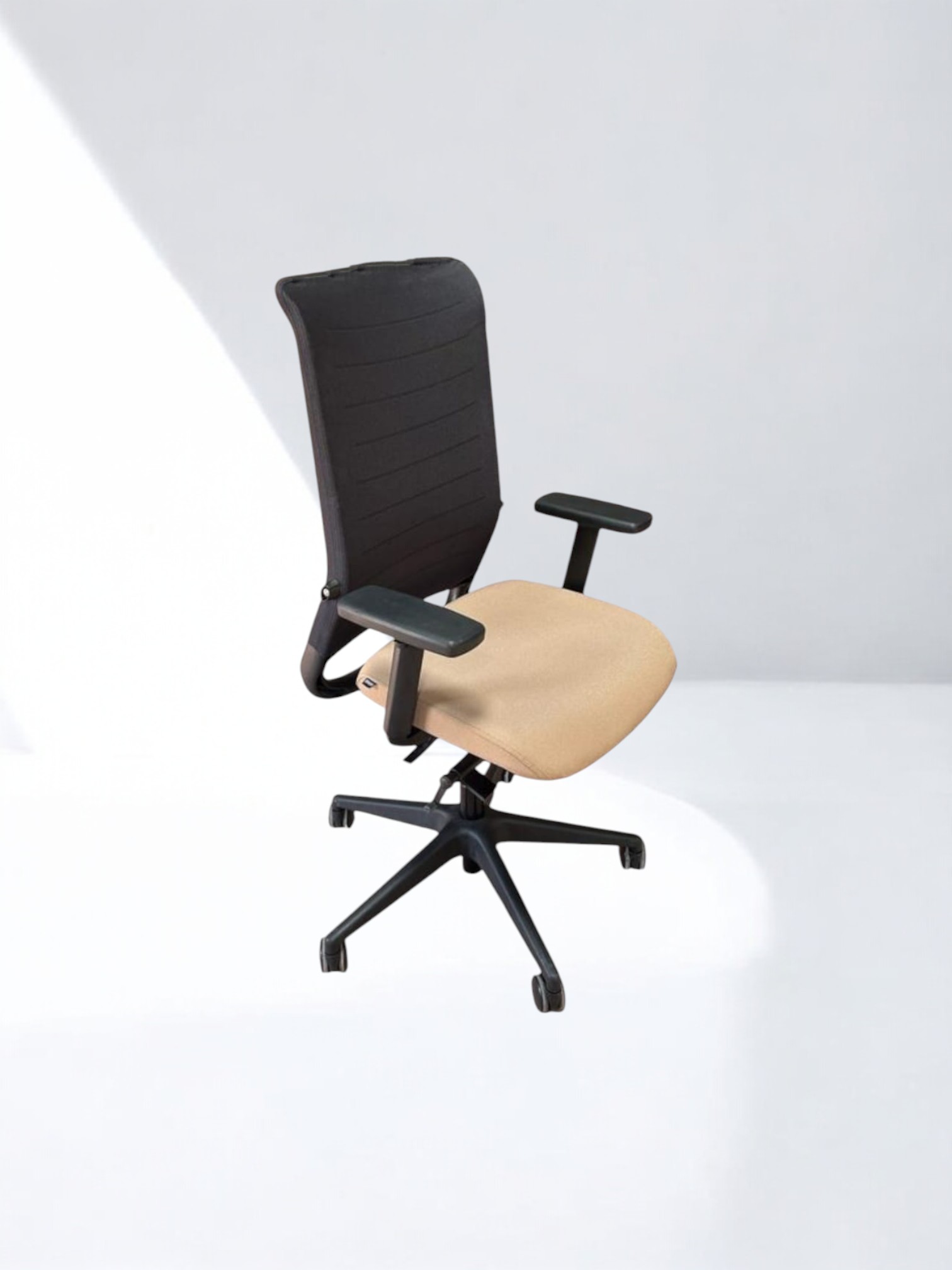Chaise à roulette Eurosit ligne S beige - Mobilier Bureau Pro