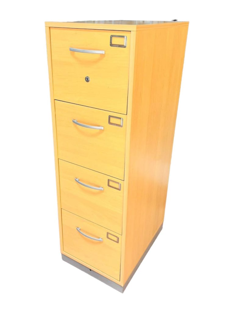 Colonne meuble classeur 4 tiroirs dossier suspendu - Mobilier Bureau Pro
