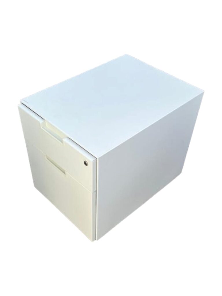 Caisson blanc à roulette 2 tiroir Ronéo - Mobilier Bureau Pro